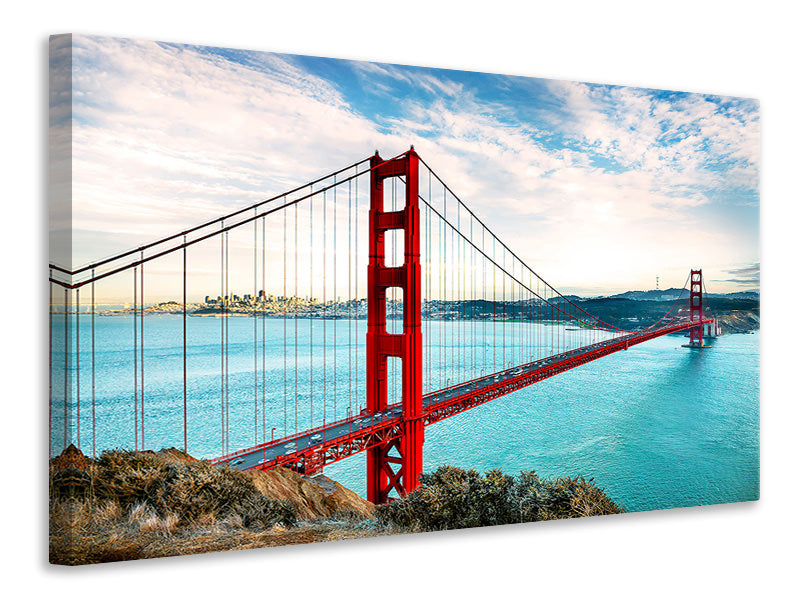 Canvas print Red Golden Gate Bridge